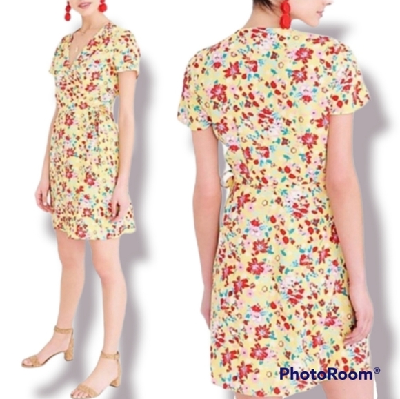 J. Crew | Dresses | J Crew Floral Print Wrap Dress | Poshmark